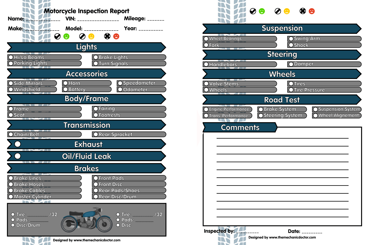 6 Free Vehicle Inspection Forms - Modern Looking Checklists for Today's ...